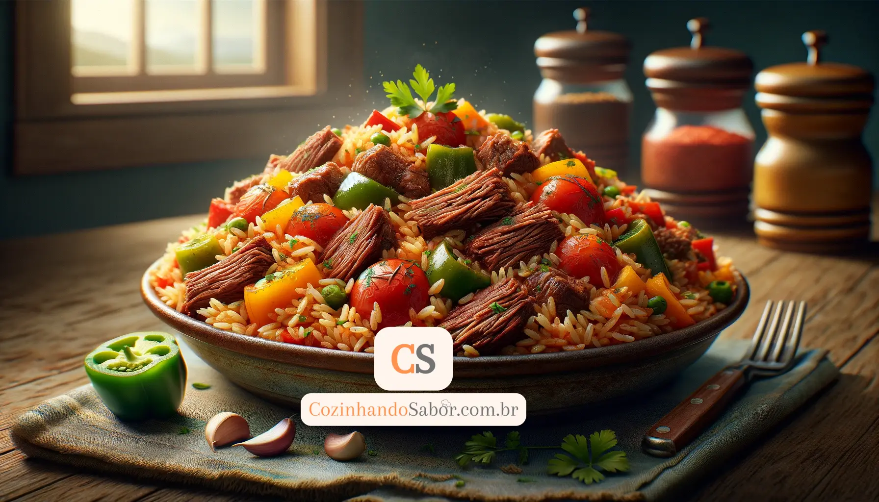 Receita de Arroz Carreteiro - Rende 6 Porções - Conteúdo Útil